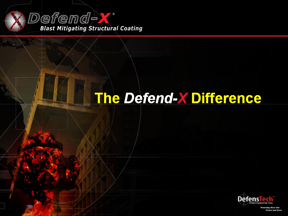 The Difference - Defend-X® Blast Mitigating Structural CoatingDefensTech